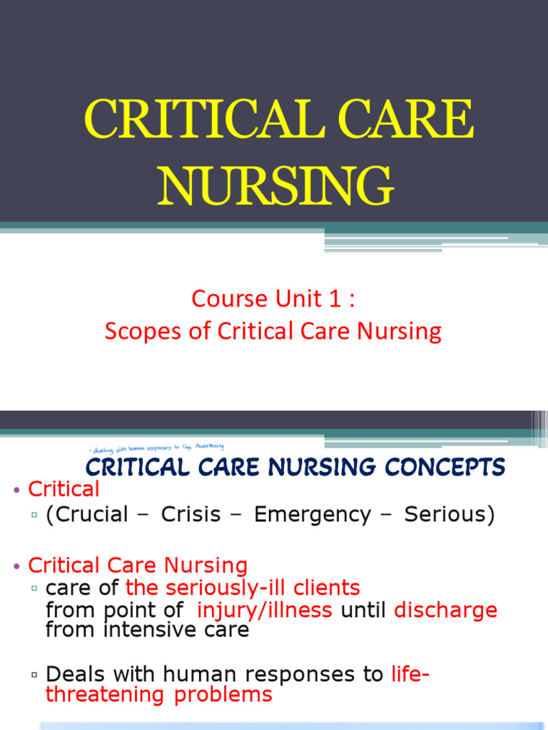 Critical Care Nursing | PDF | Intensive Care Medicine | Informed Consent
