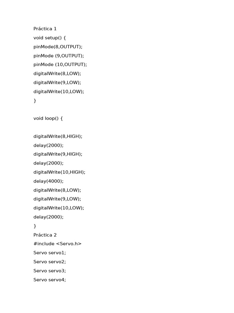 Documento de Codigos | PDF