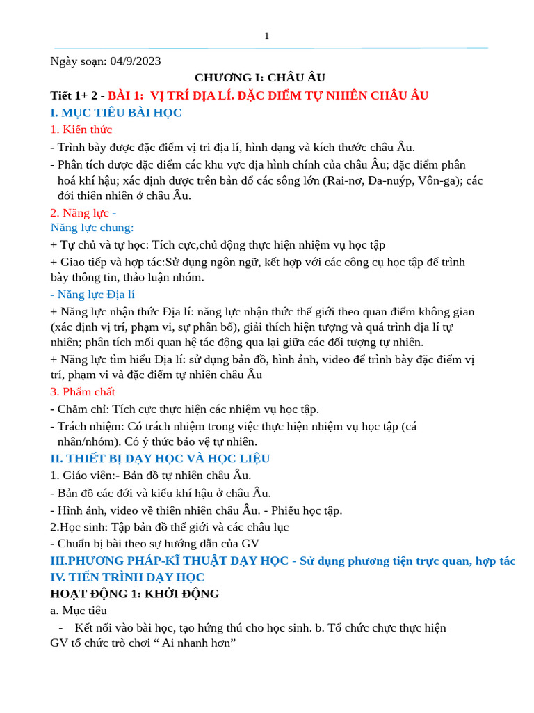 Ke Hoach Bai Day Pham Mon Dia Ly Lop 7 - CA Nam 4e4b8 | PDF