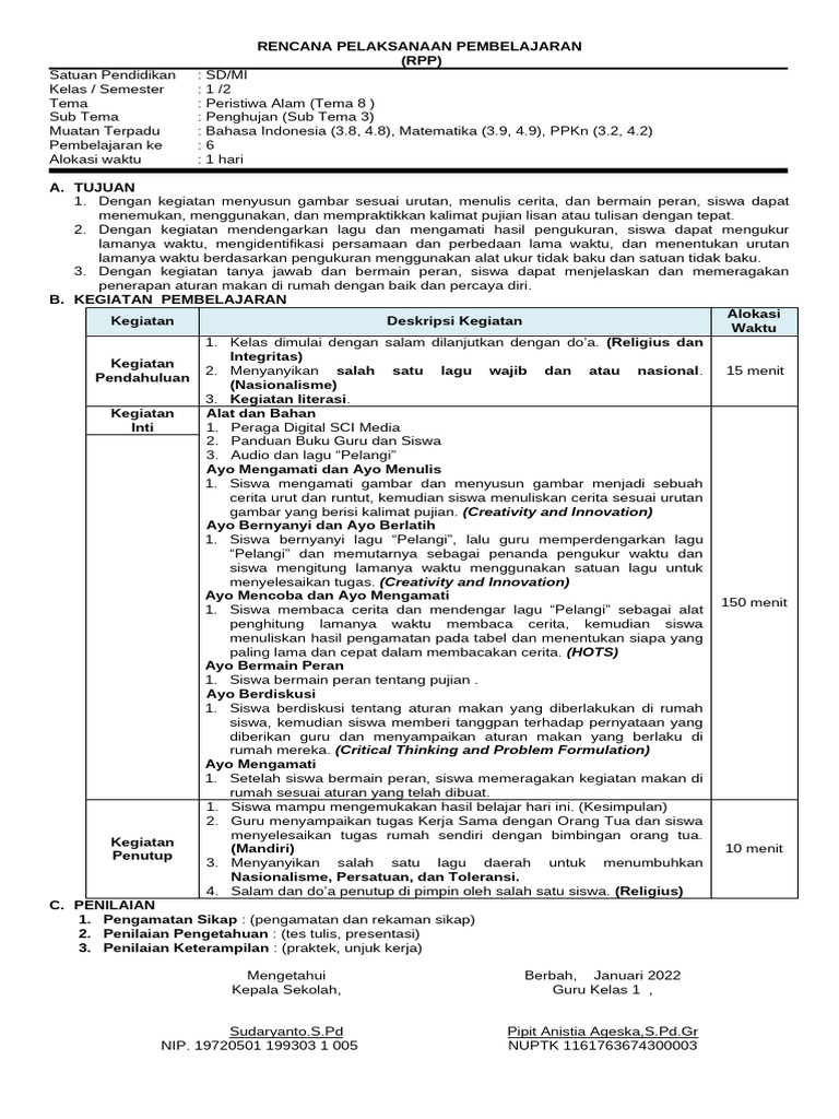 RPP Akreditasi | PDF