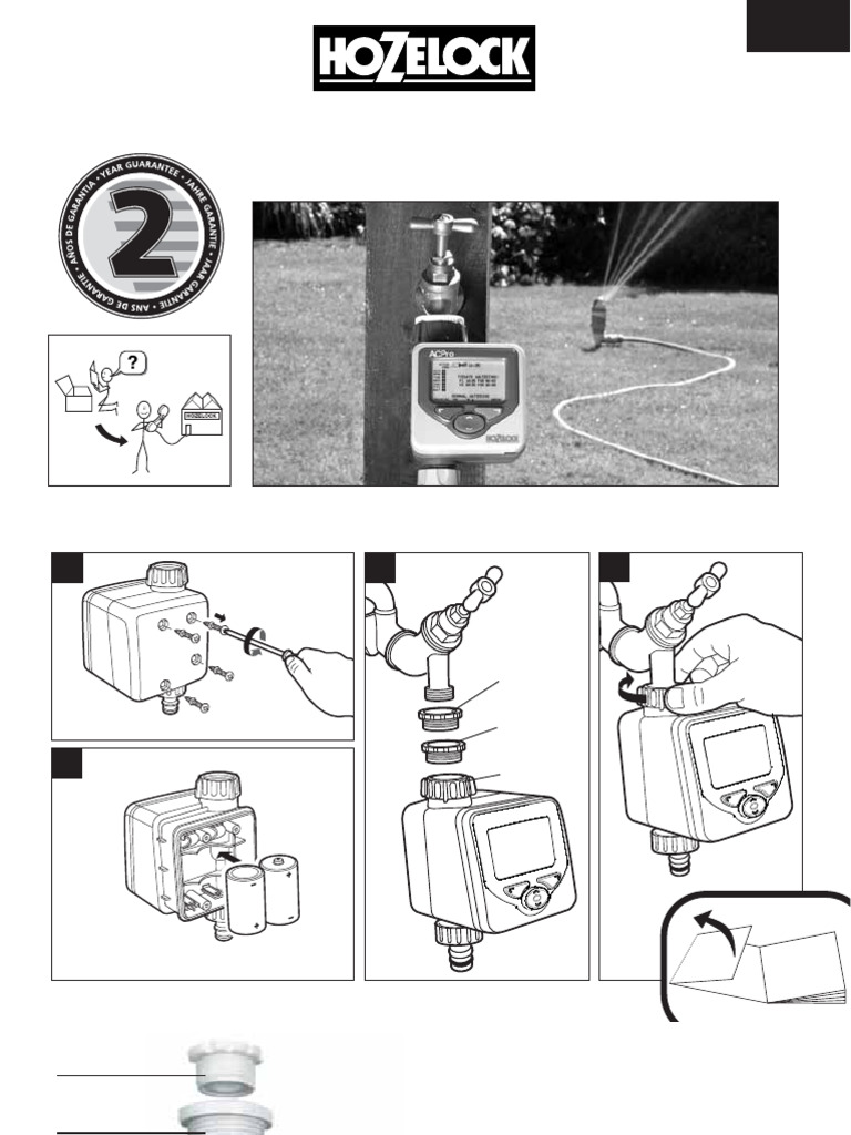 Hozelock AC Pro Timer Instructions | PDF | Menu (Computing) | Computing