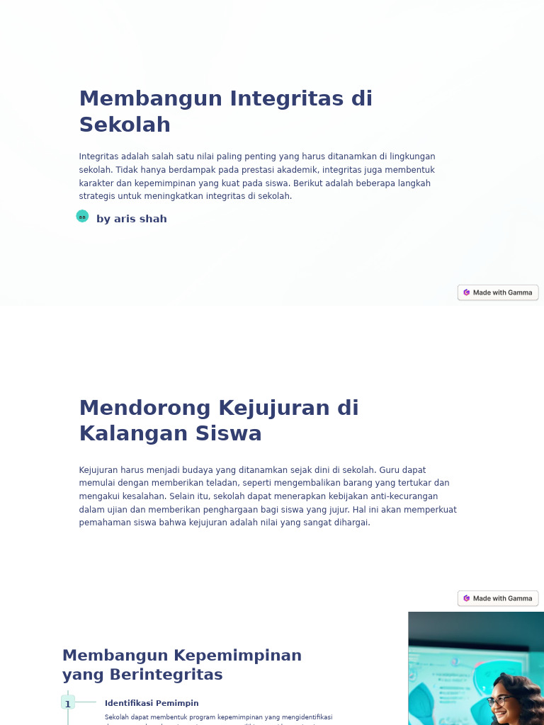 Membangun Integritas Di Sekolah | PDF