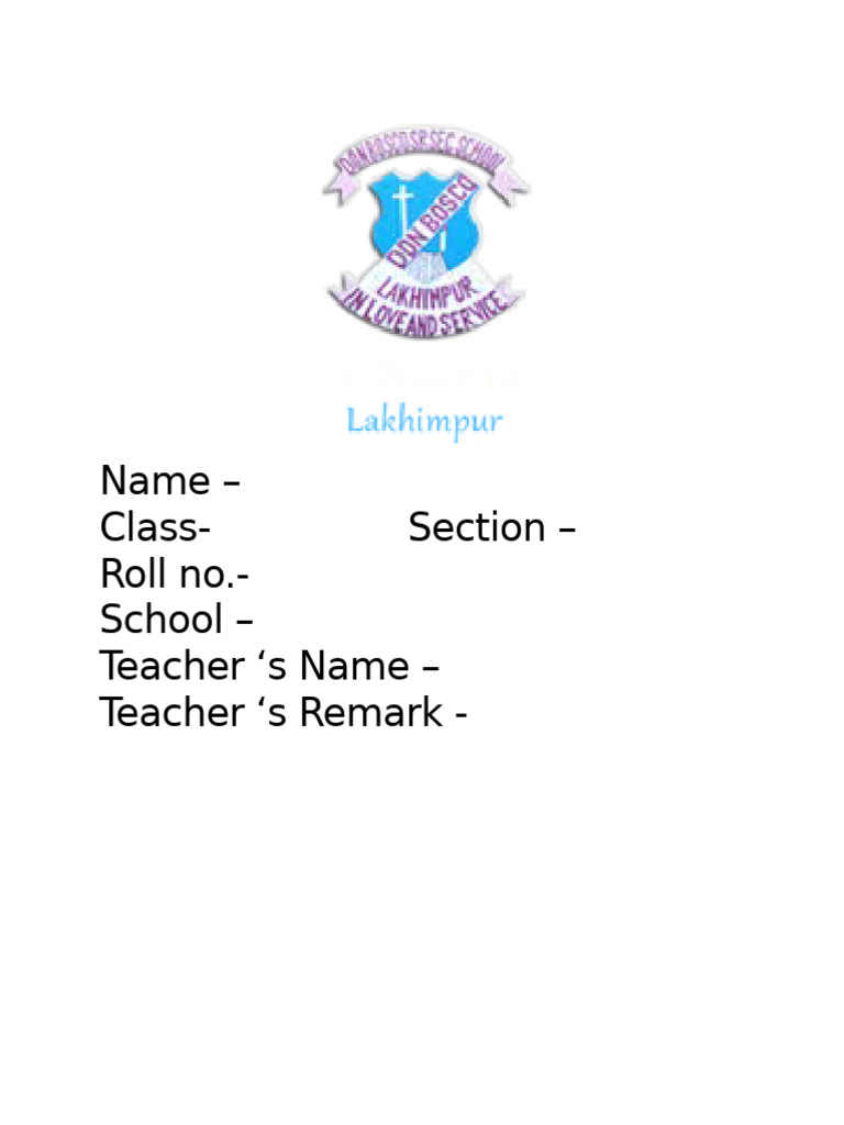 Name - Class-Section - Roll No. - School - Teacher S Name - Teacher S Remark | PDF