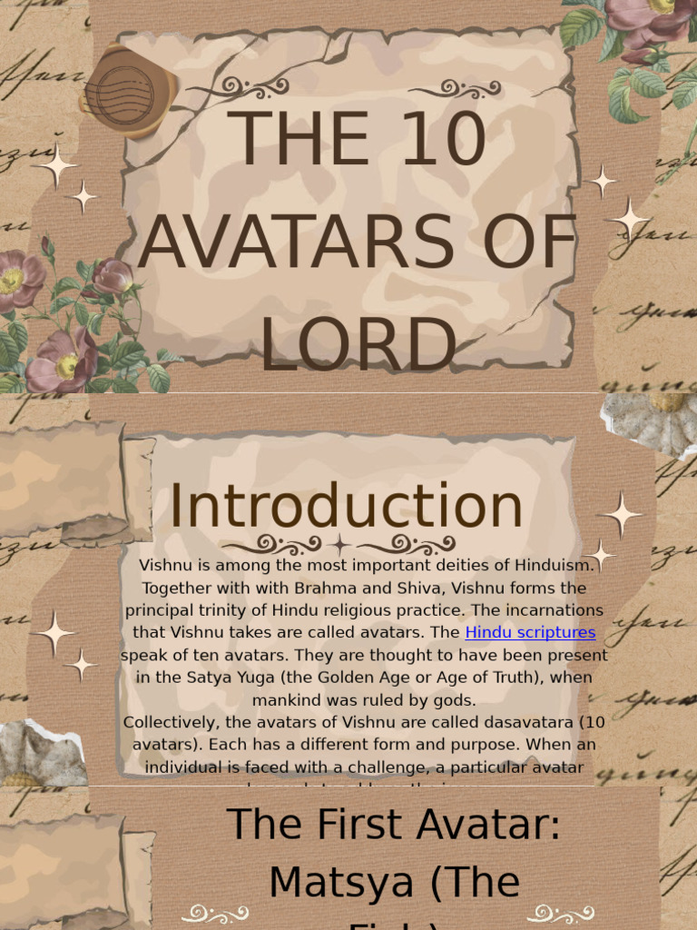 The 10 Avatars of Lord Vishnu | PDF | Krishna | Hinduism