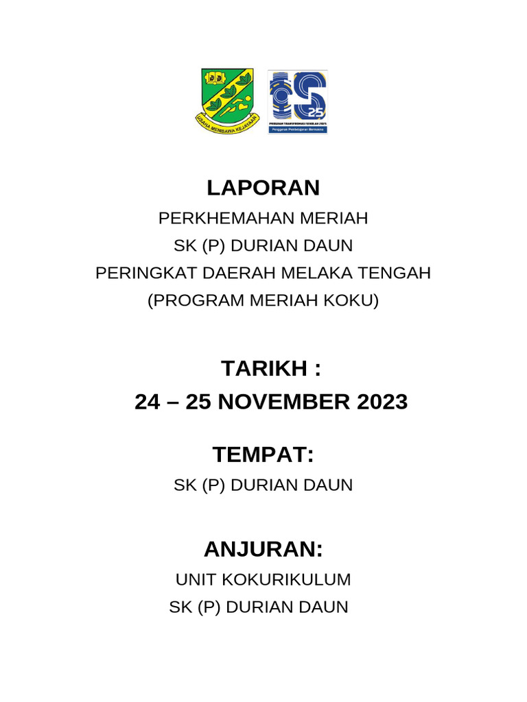 Laporan Perkhemahan Meriah SKPDD | PDF