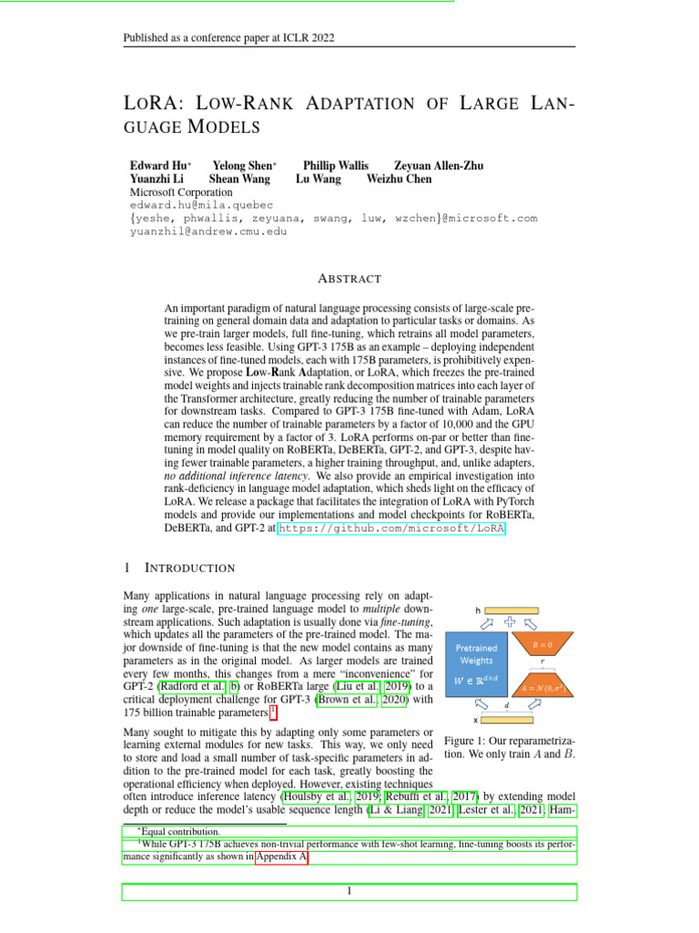 Low-Rank Adaptation for Language Models | PDF | Applied Mathematics ...