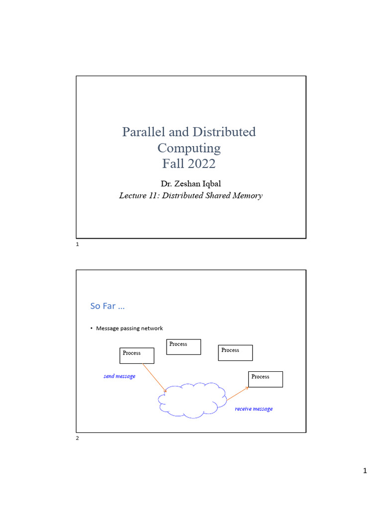 Lecture 11B - DSM | PDF | Message Passing | Cache (Computing)