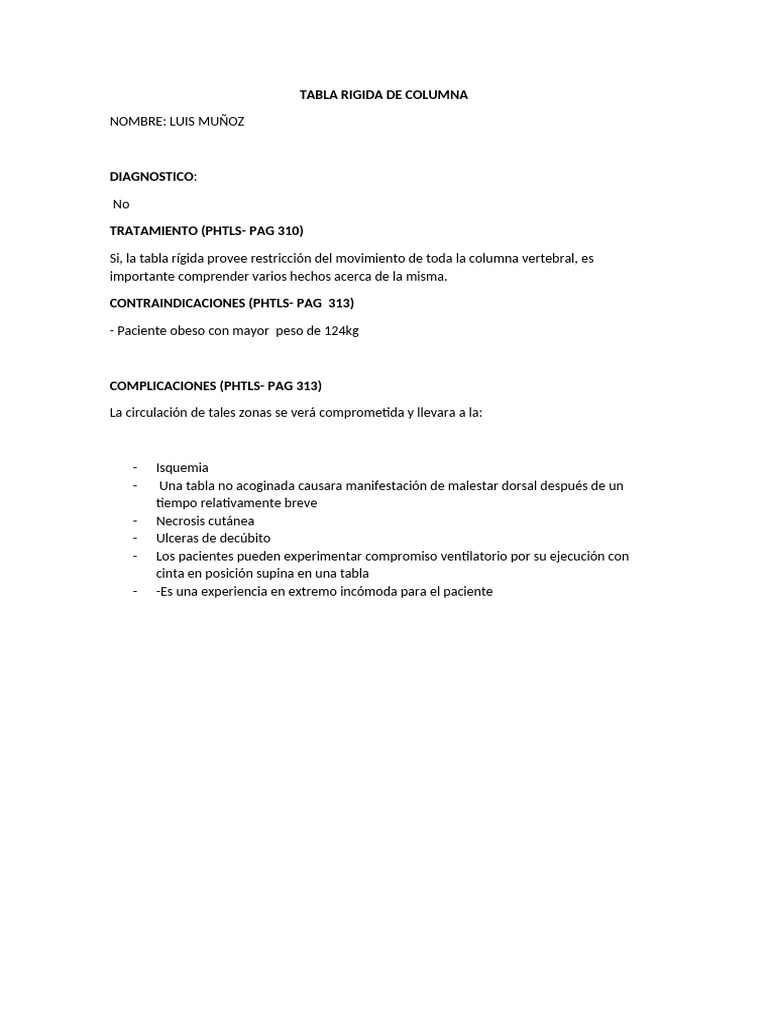 Tabla Rigida de Columna Numero 2 | PDF