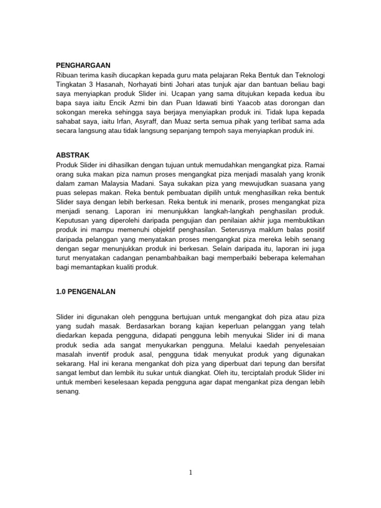 Projek Report RBT | PDF