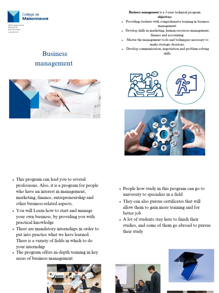 Business Management Program Overview | PDF
