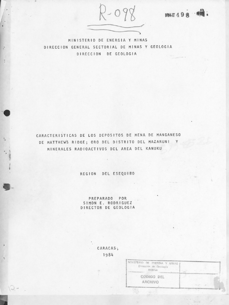 R 098 | PDF | Mineralogía | Compuestos químicos