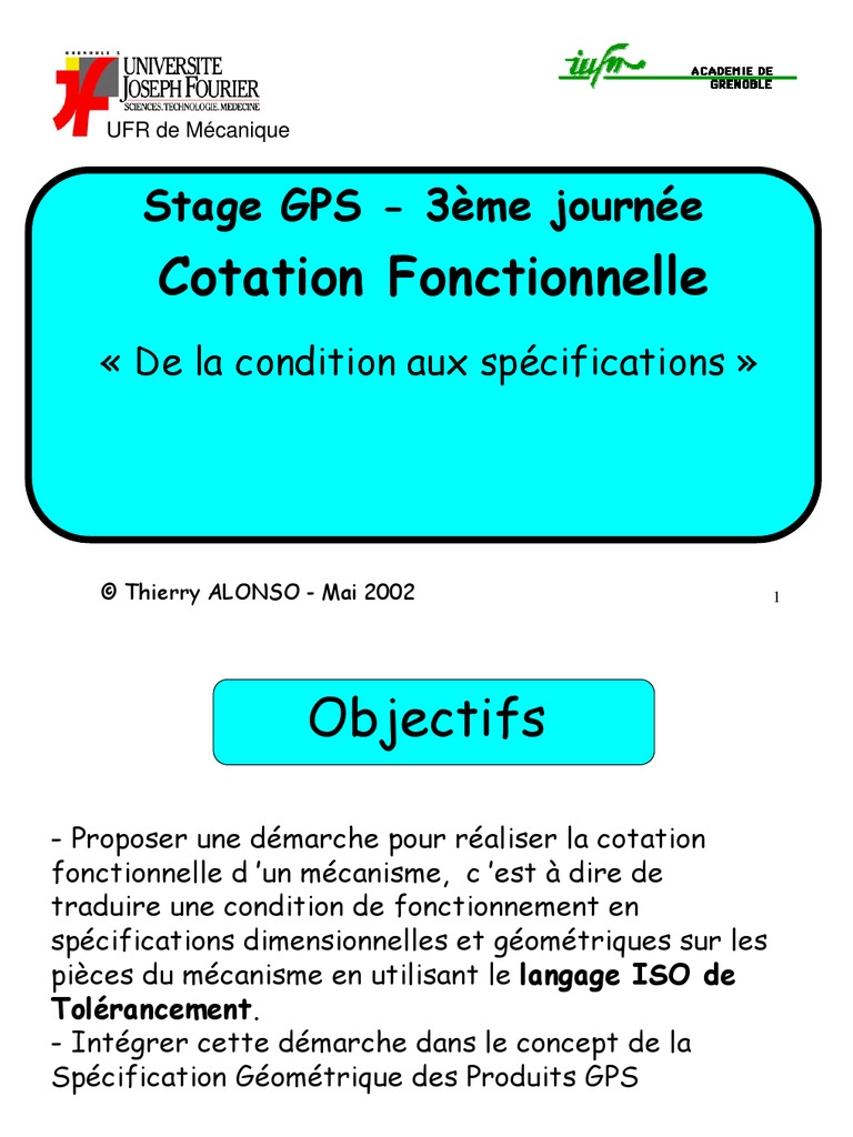 Cotation Iso | Tolérance géométrique | Système de positionnement global