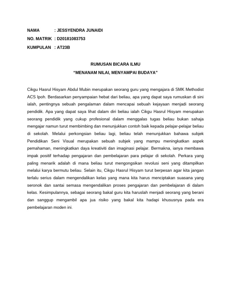 Rumusan KPR3012 | PDF