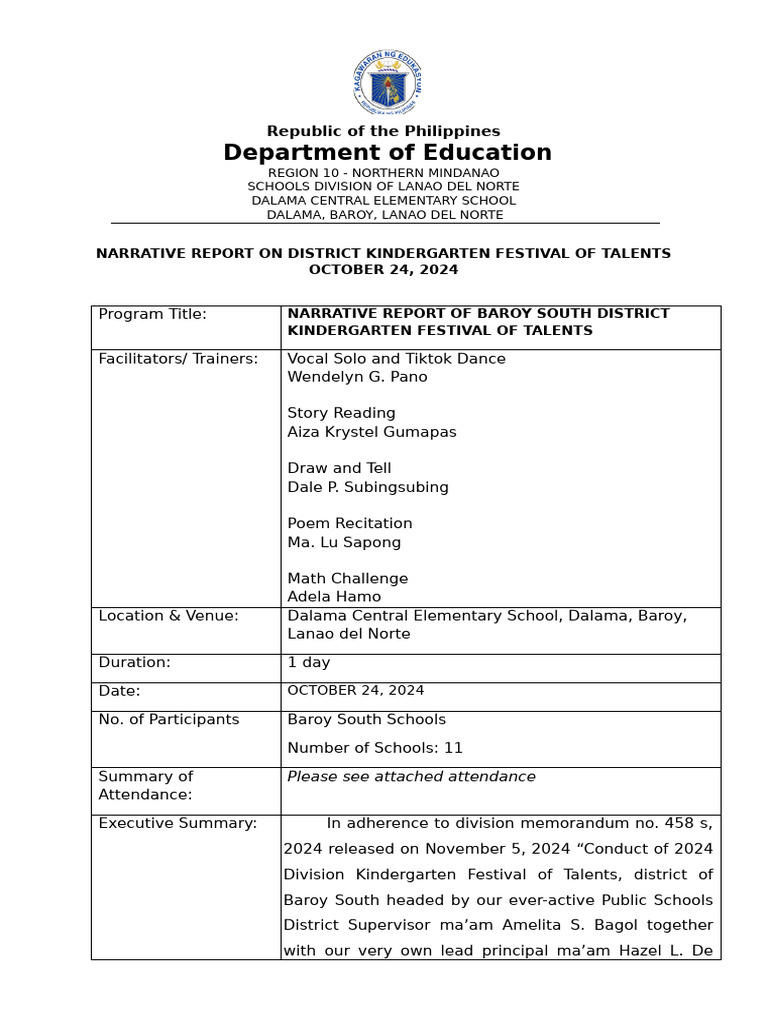 Inset 2024 Completion Report | PDF | Learning | Teachers