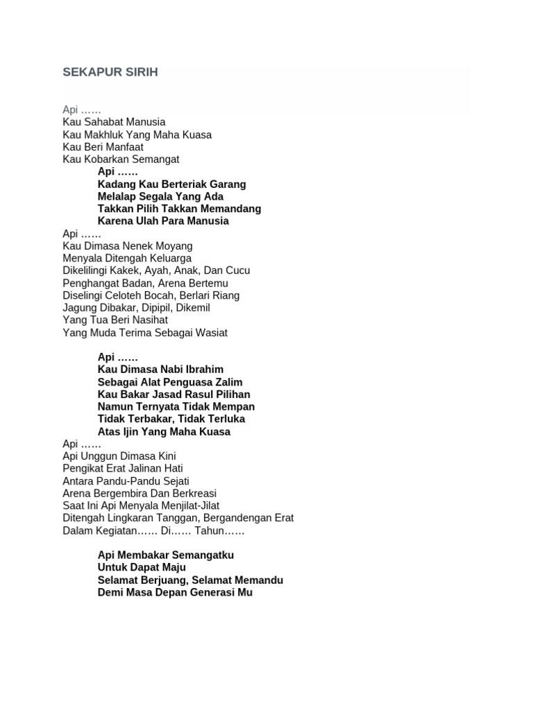 Sekapur Sirih | PDF