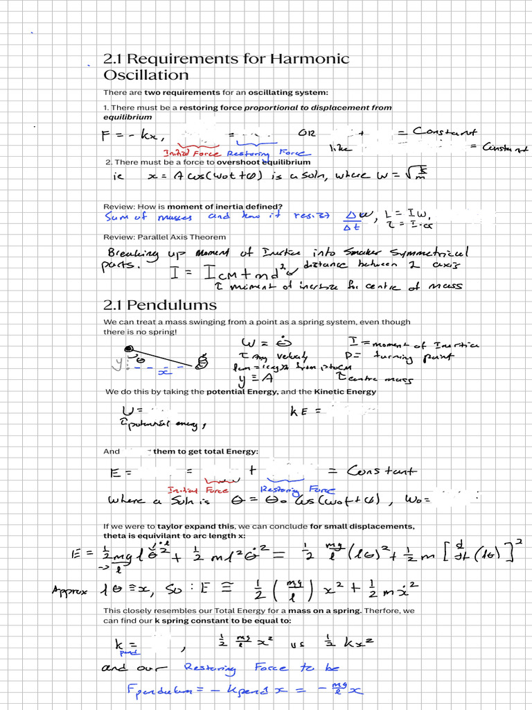 2 - 1-2 - 2 Simple Pendulum FILL IN | PDF