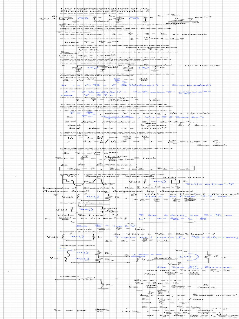 1 - 10 Complex Representation of AC Circuits | PDF