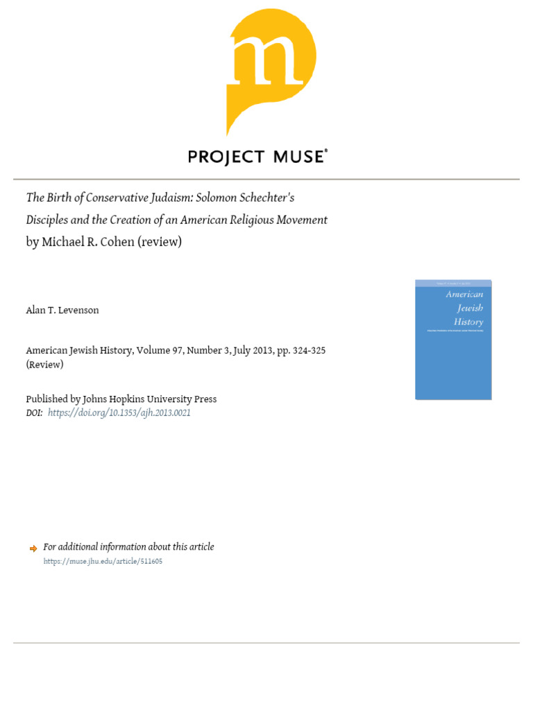 The Birth of Conservative Judaism: Solomon Schechter's Disciples and ...