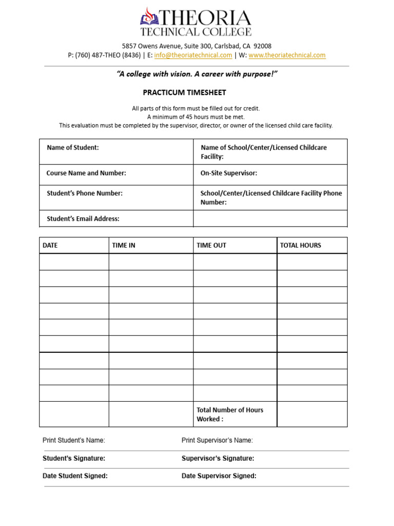 ECE - CDA 400 Timesheet | PDF
