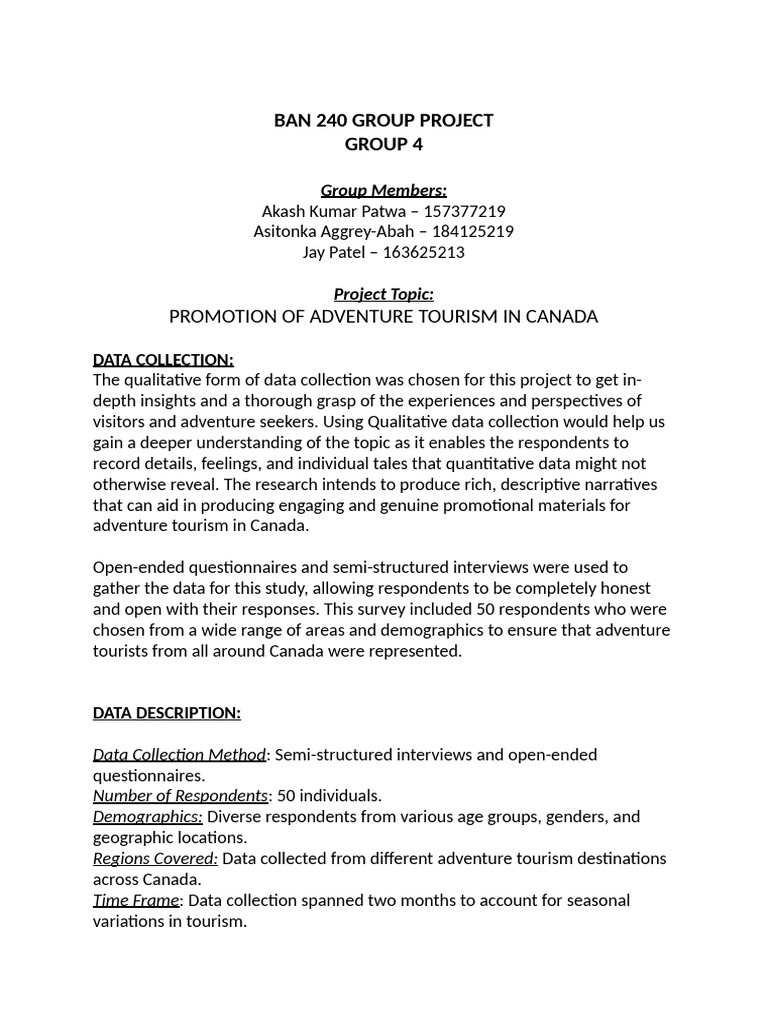 BAN 240 Data Collection Paper | PDF | Analytics | Performance Indicator