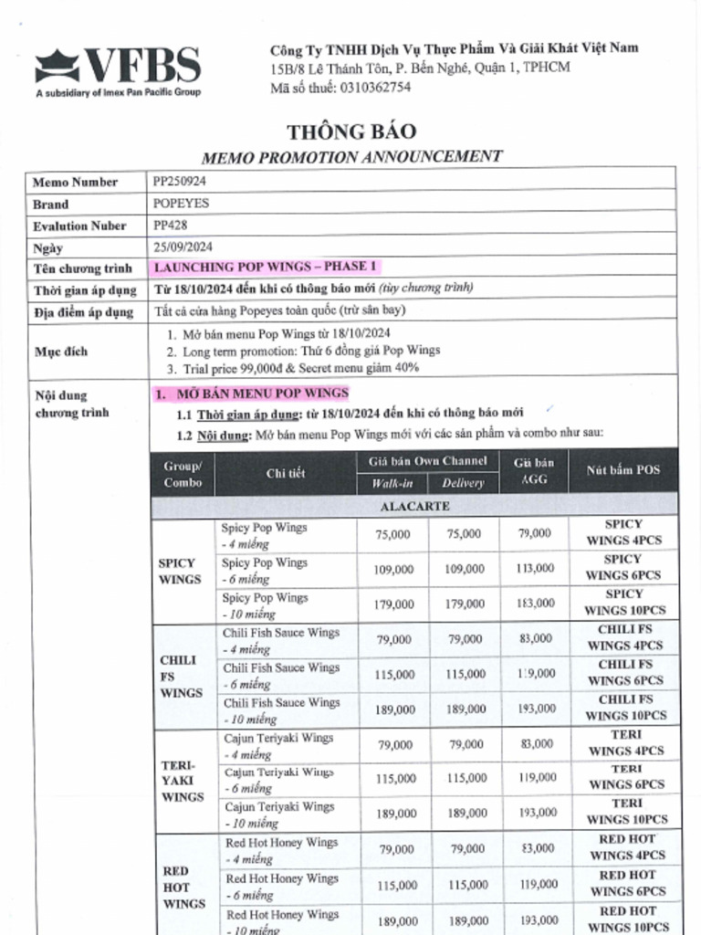 Signed PP428 - Memo Launching Pop Wings | PDF