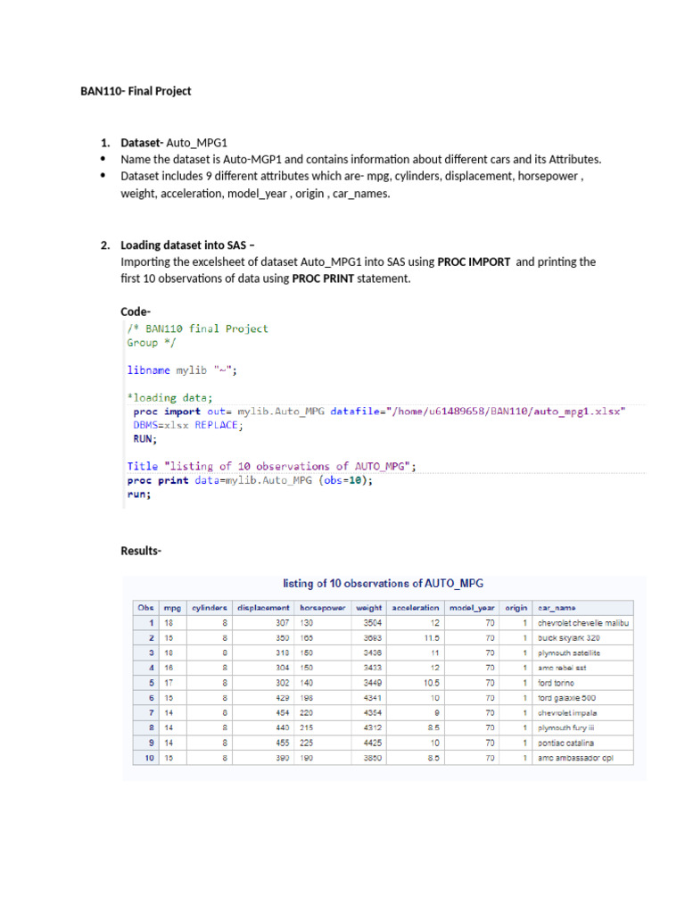 BAN110 Final Project Documentation. 2 | PDF | Statistics | Histogram