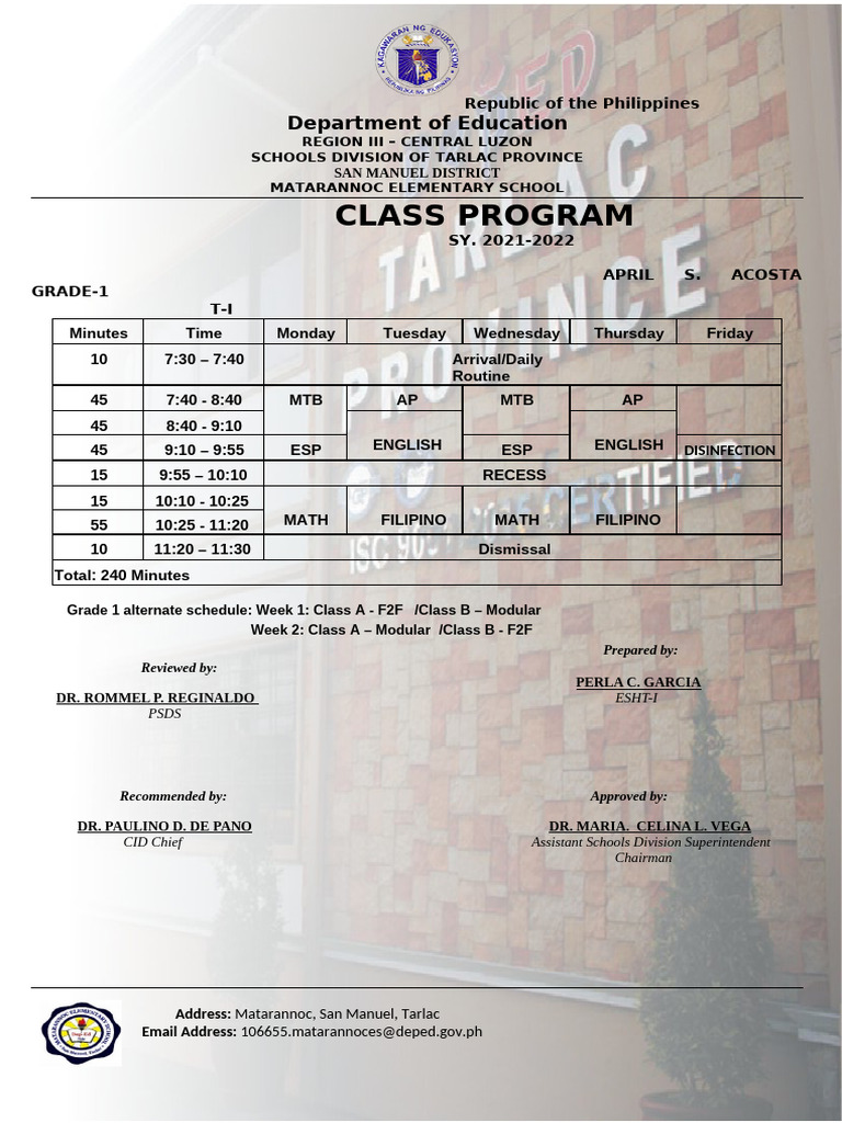 Classprogram 2021 2022 1 | PDF | Southeast Asia | Government Institutions