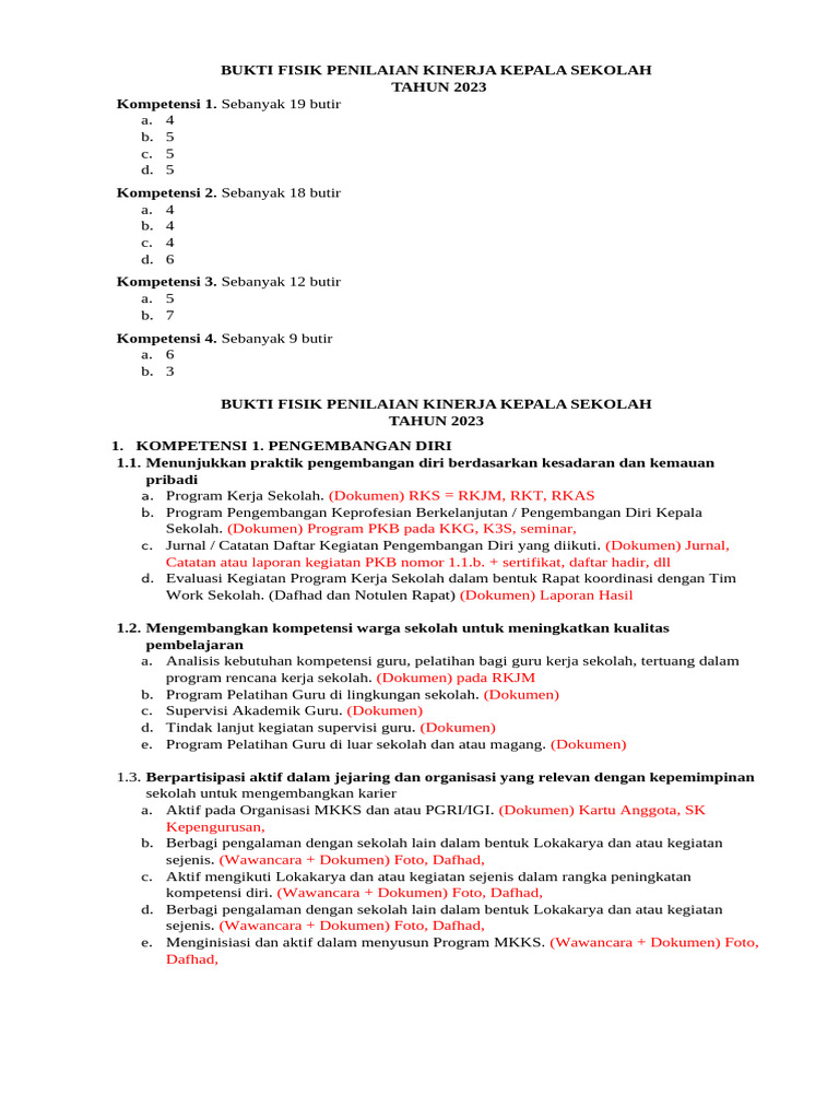 Bukti Fisik PKKS 2023 | PDF