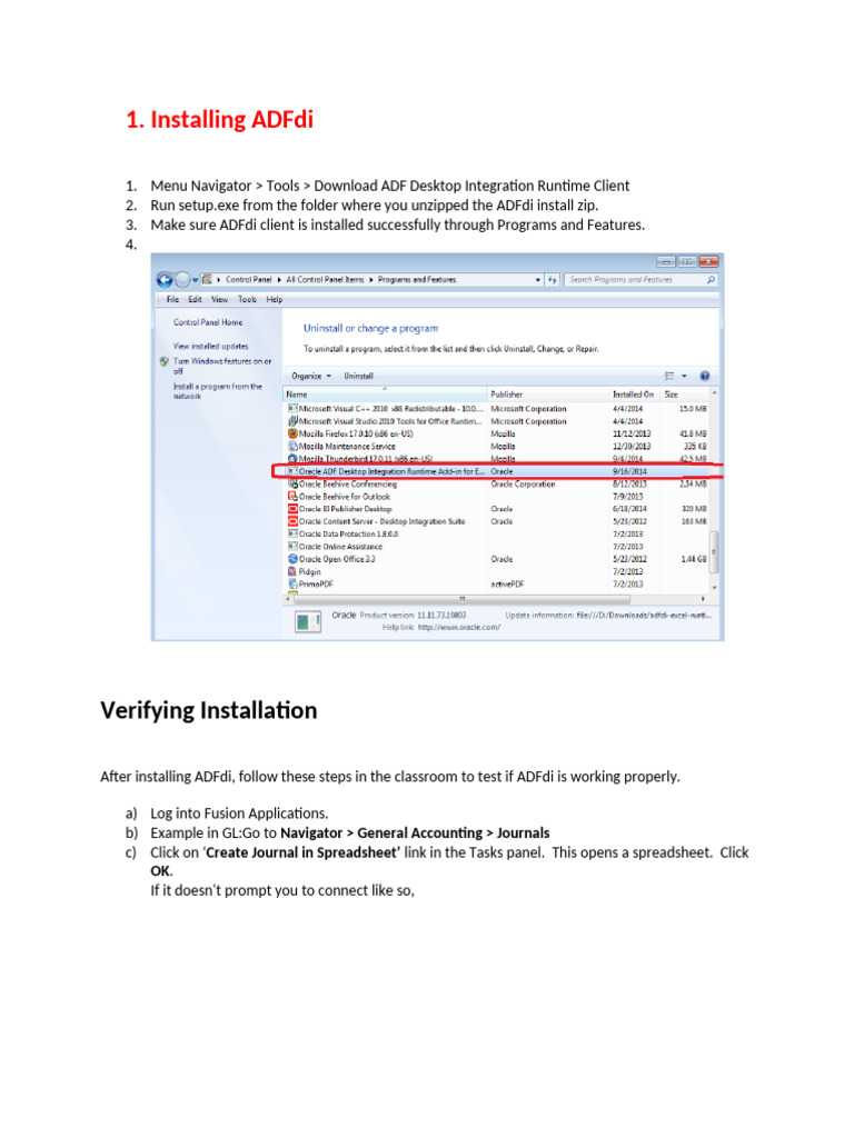 ADFdi Installation and Troubleshooting Guide | PDF | Microsoft Excel ...