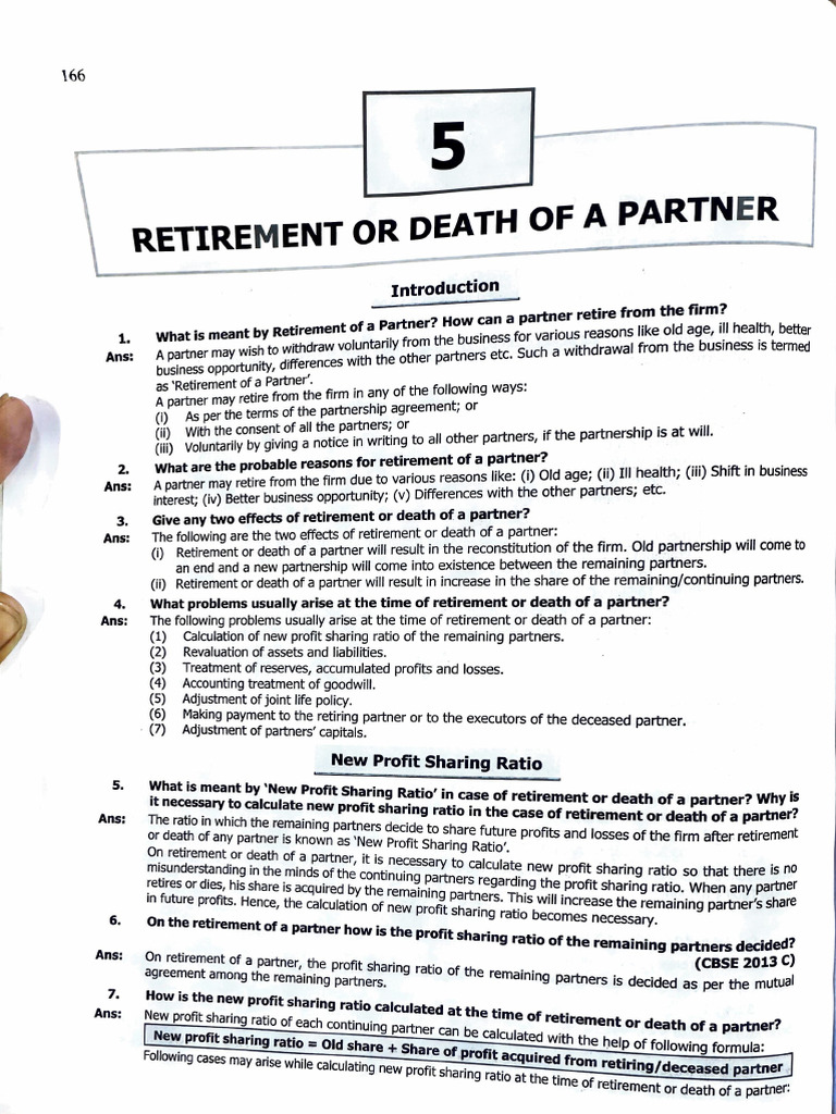 Retirement and Death of a Partner Notes | PDF | Goodwill (Accounting ...