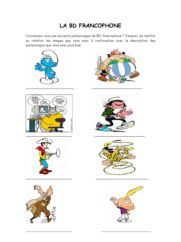 1- PRÉSENTATION- LA BD FRANCOPHONE | Média humoristique | Bandes dessinées