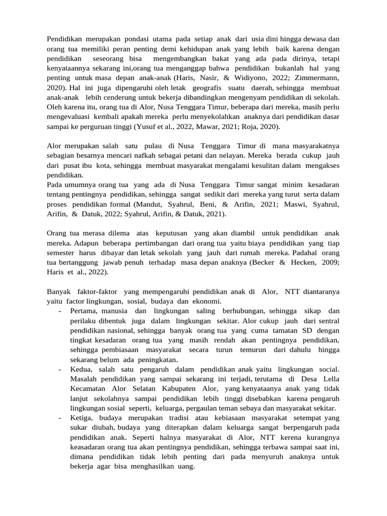 Masalah Pendidikan Di NTT | PDF