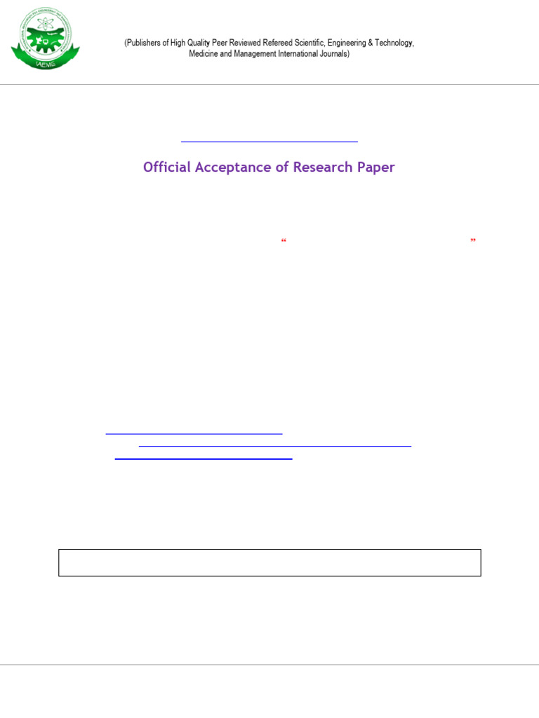 IJIDS 02-02-60190 Acceptance-Letter | PDF | Academic Publishing ...