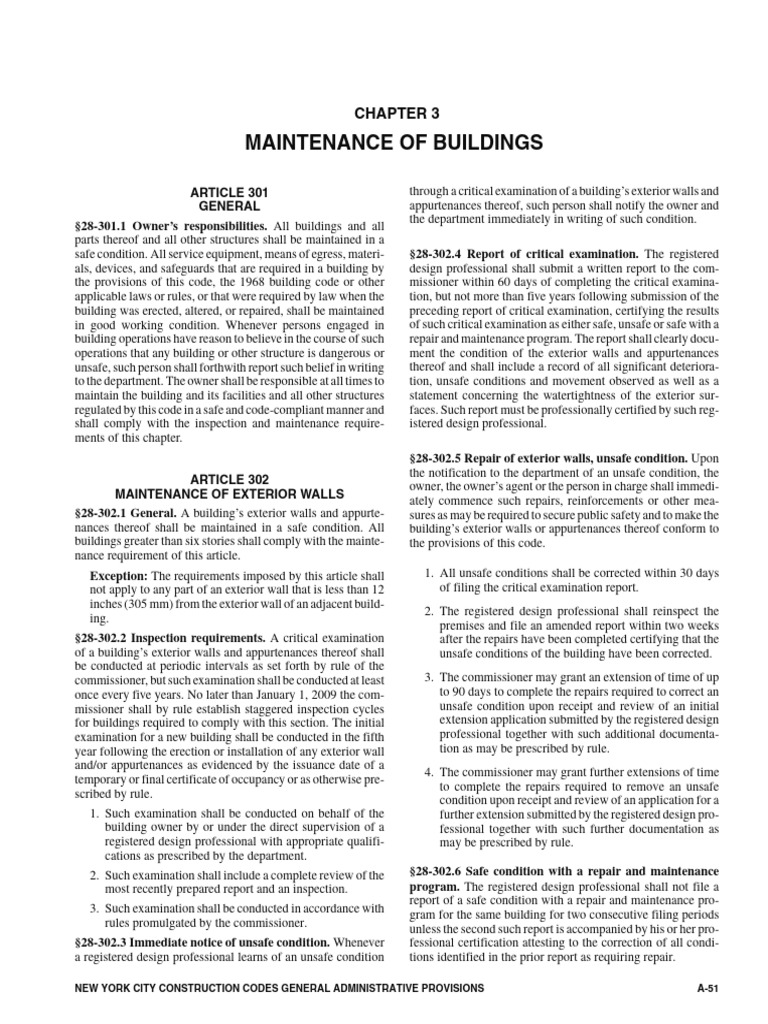General Administrative Provisions - Chapter 3 - Maintenance of ...