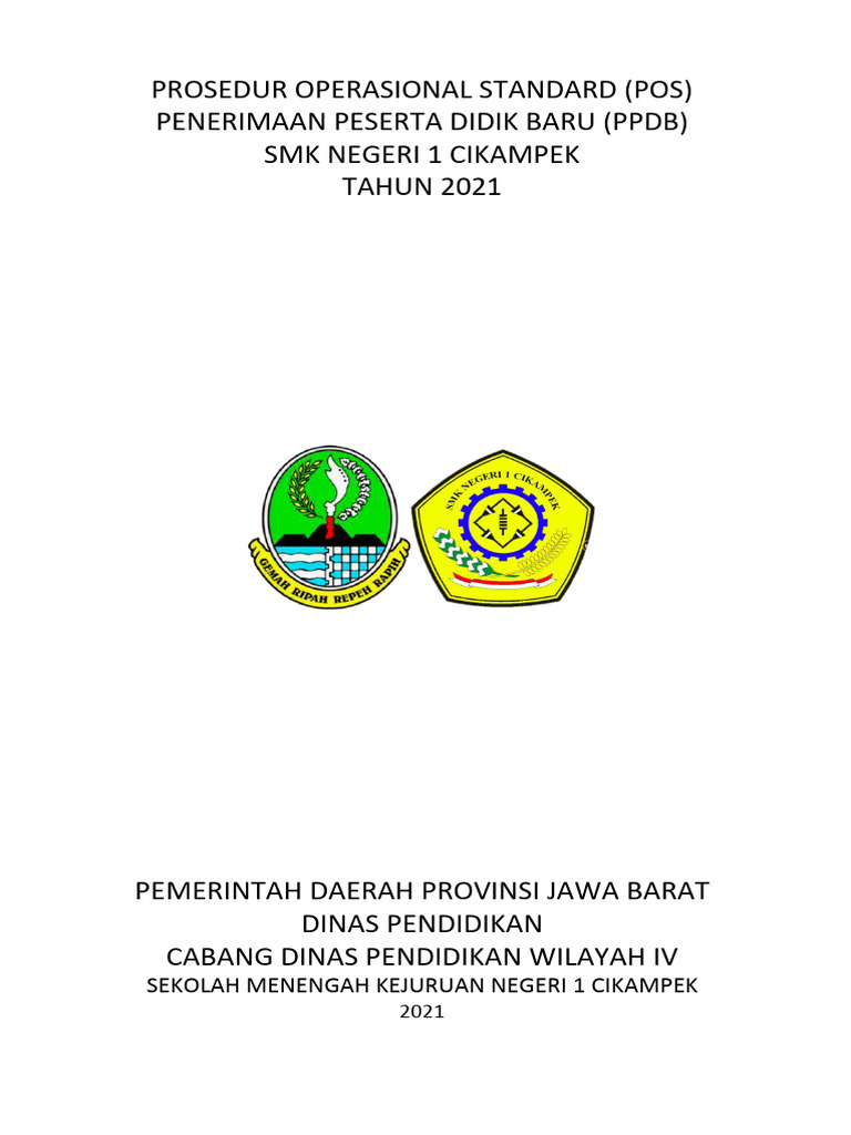 Pos PPDB SMKN 1 Cikampek 2021 | PDF