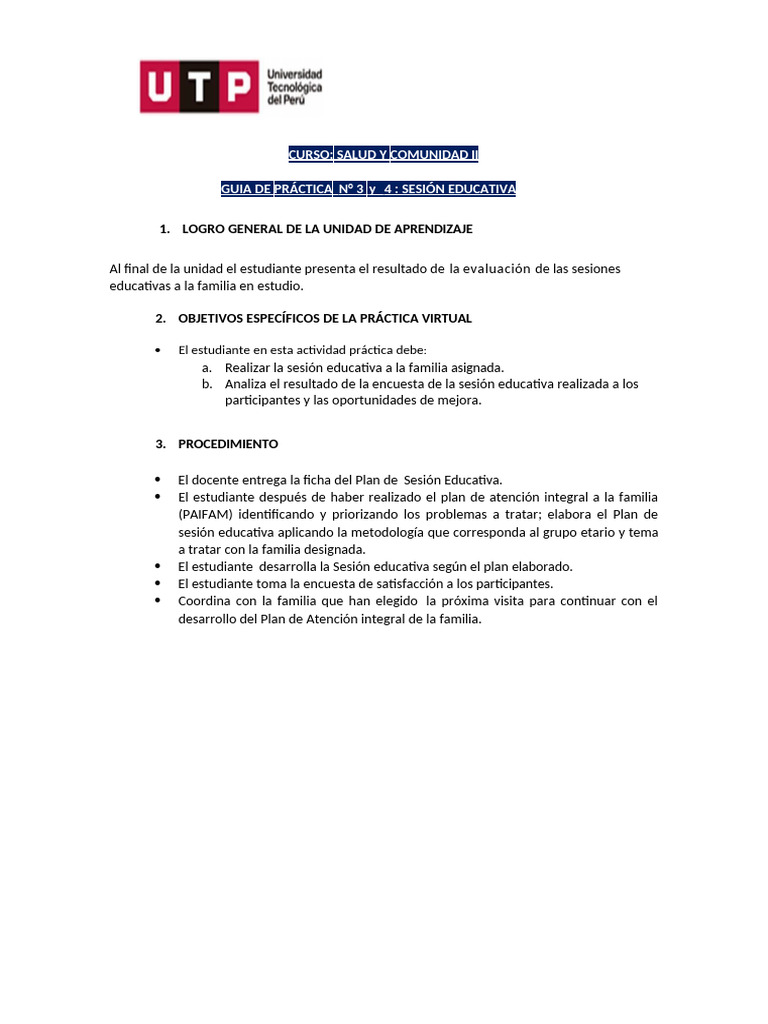 GUIA DE ACTIVIDAD PRACTICA INTEGRADORA #3 y 4 | PDF | Evaluación | Aprendizaje