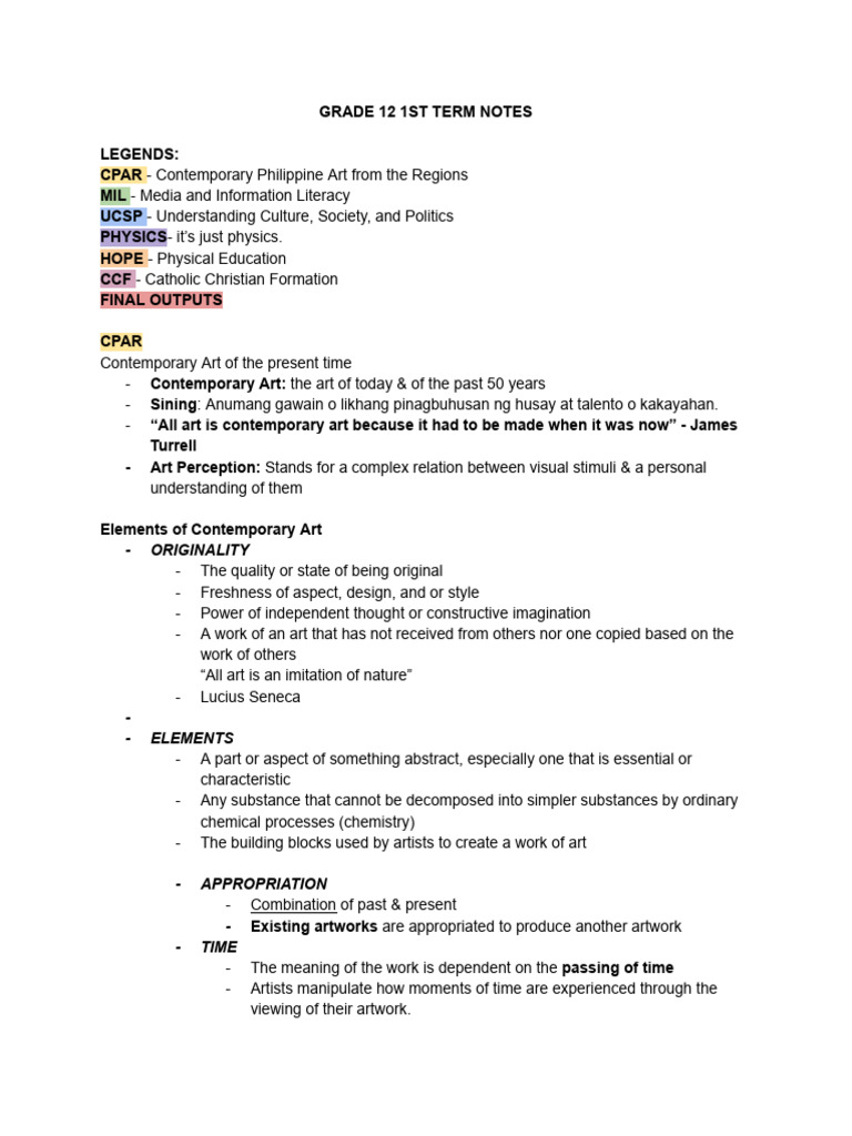 1ST Term Notes | PDF | Velocity | Anthropology