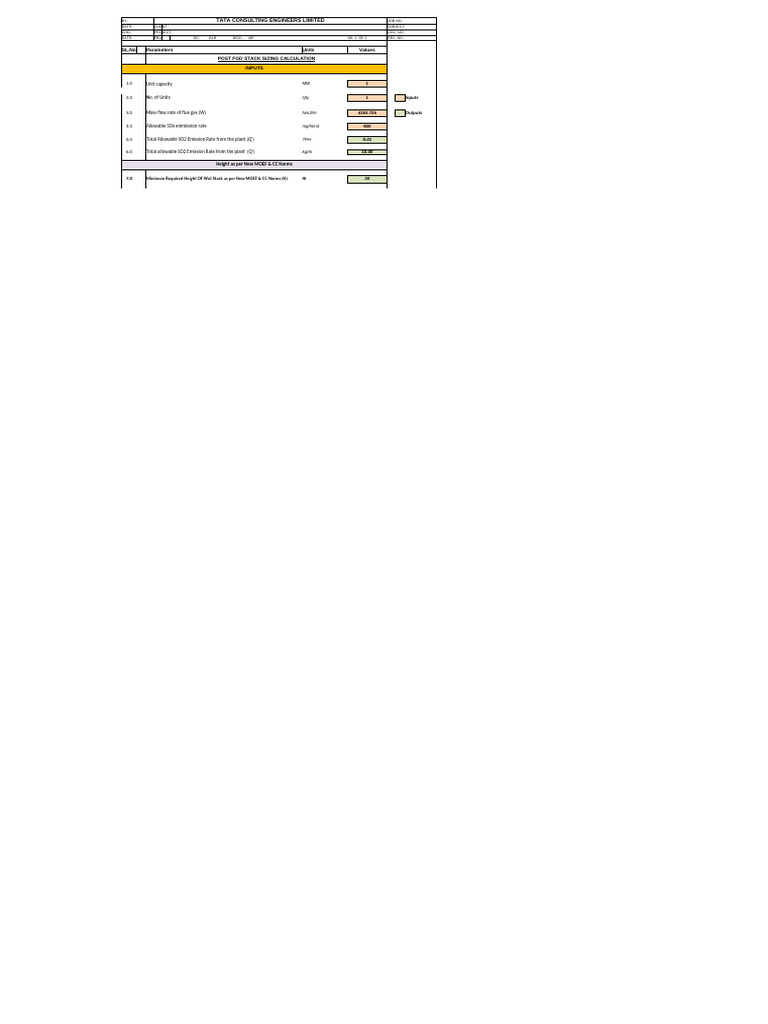 File For Stack Calculation For 1x80 MW | PDF | Gases | Flow Measurement
