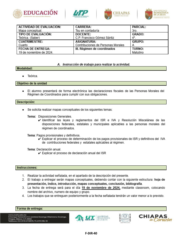 Mpa. Cont. Unidad III 4A | PDF | Evaluación
