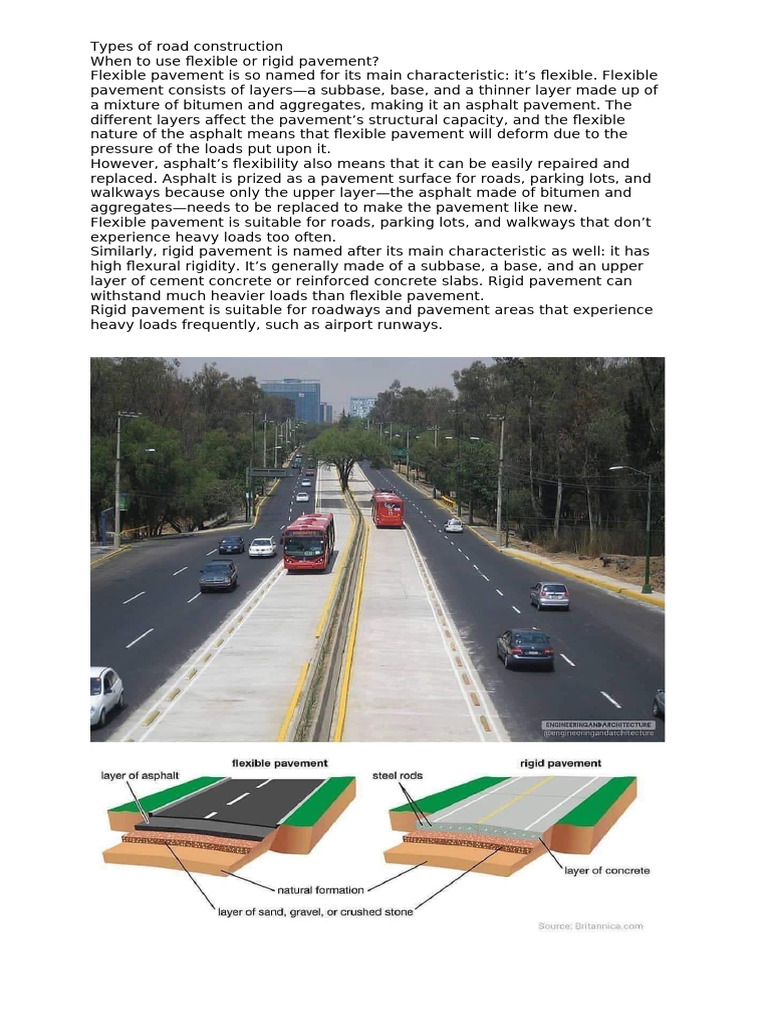 Types of Road Construction1 | PDF