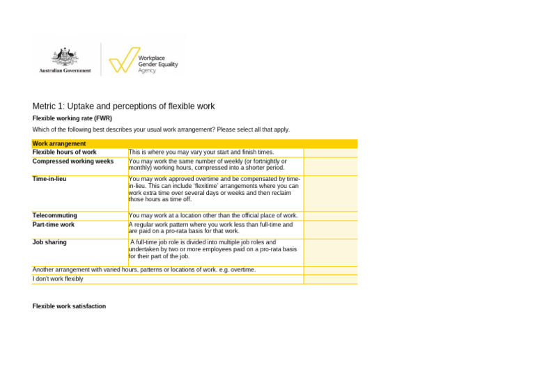 Sample Employee Flexibility Questionnaire | PDF