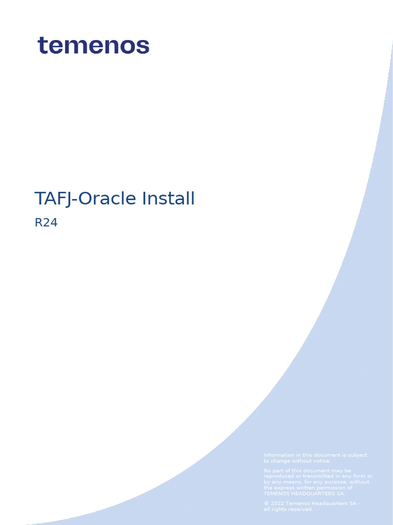 TAFJ Oracle Install | PDF | Sql | Table (Database)