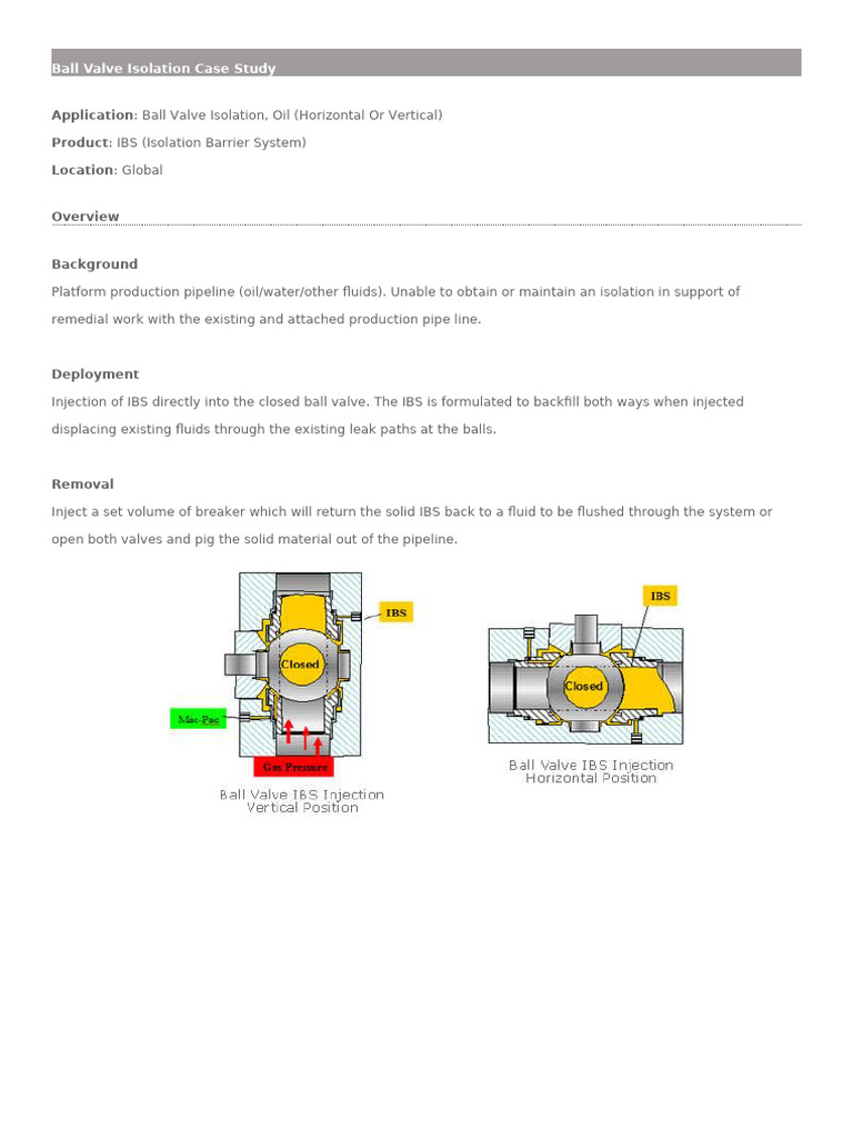 Isolation Case Study | PDF | Valve | Casing (Borehole)