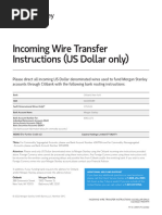 Morgan Stanley Wire Transfer Instructions | PDF