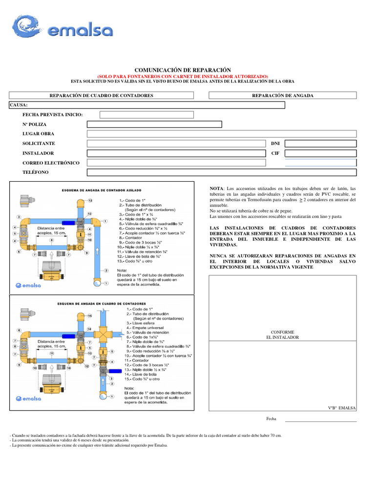 Comunicación de Reparación de Angada | PDF