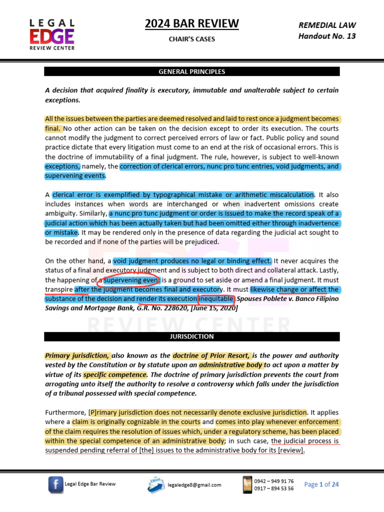 HO 13 - Chair's Cases - Remedial Law - PDF 2 | PDF | Certiorari ...