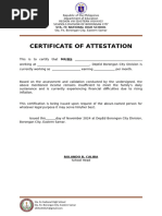 Certificate of Attestation Editable Form | PDF