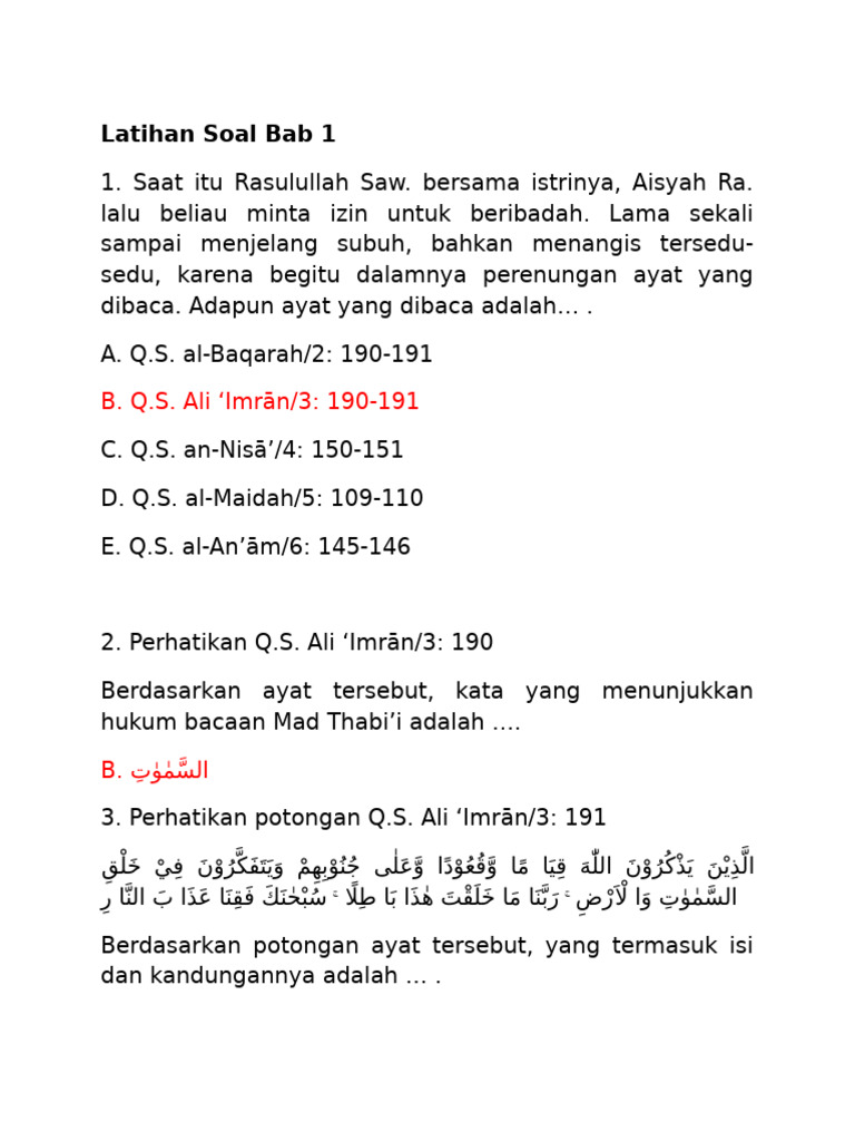 Latihan Soal Agama Kelas XI | PDF