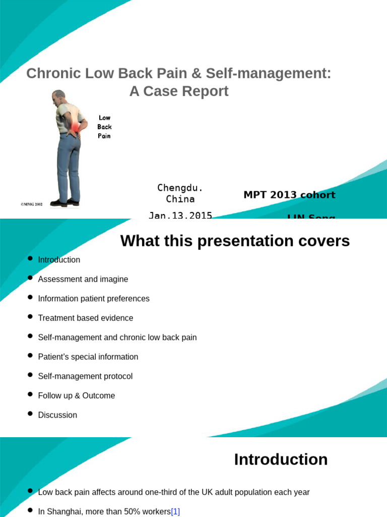 LBP-case Report Present | PDF | Back Pain | Low Back Pain