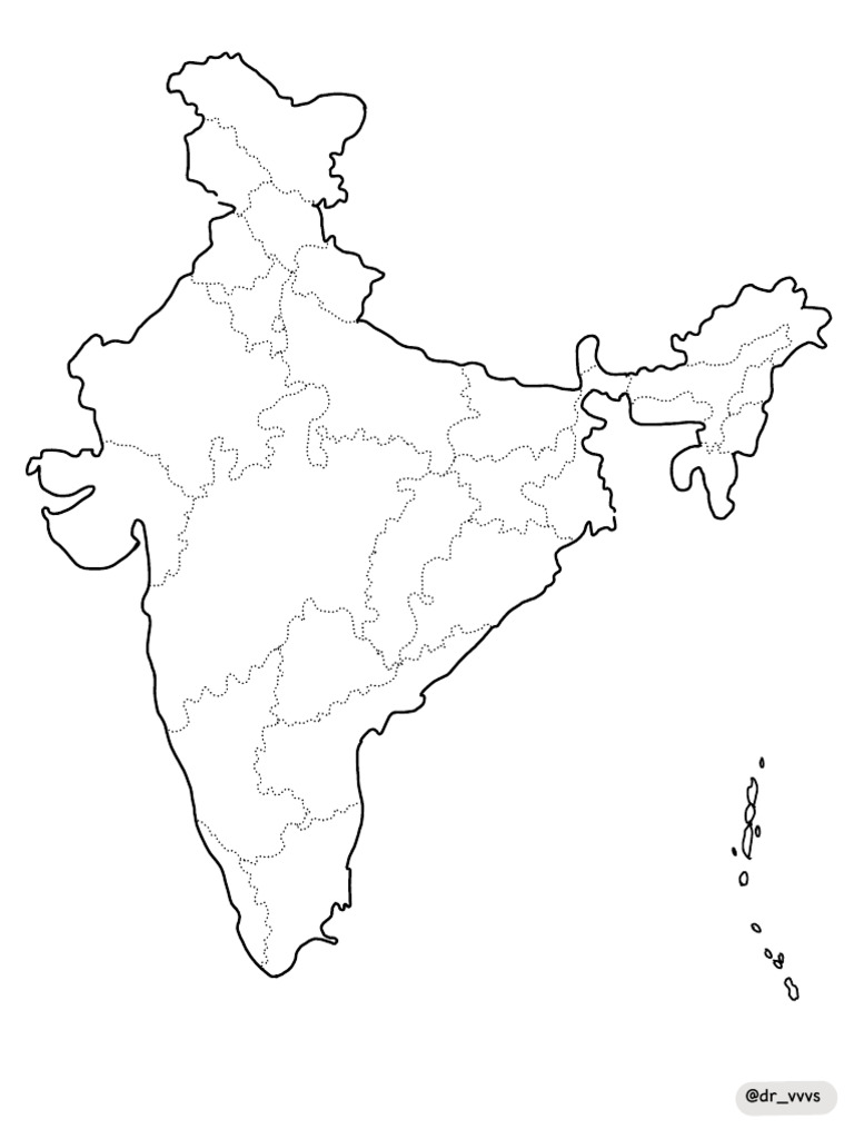 Map of INDIA Template. | PDF